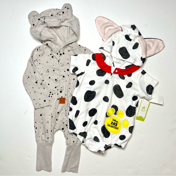 Disney | One Pieces | Disney 1 Dalmatian Terry Cloth Romper And Dalmatian Jumpsuit | Poshmark